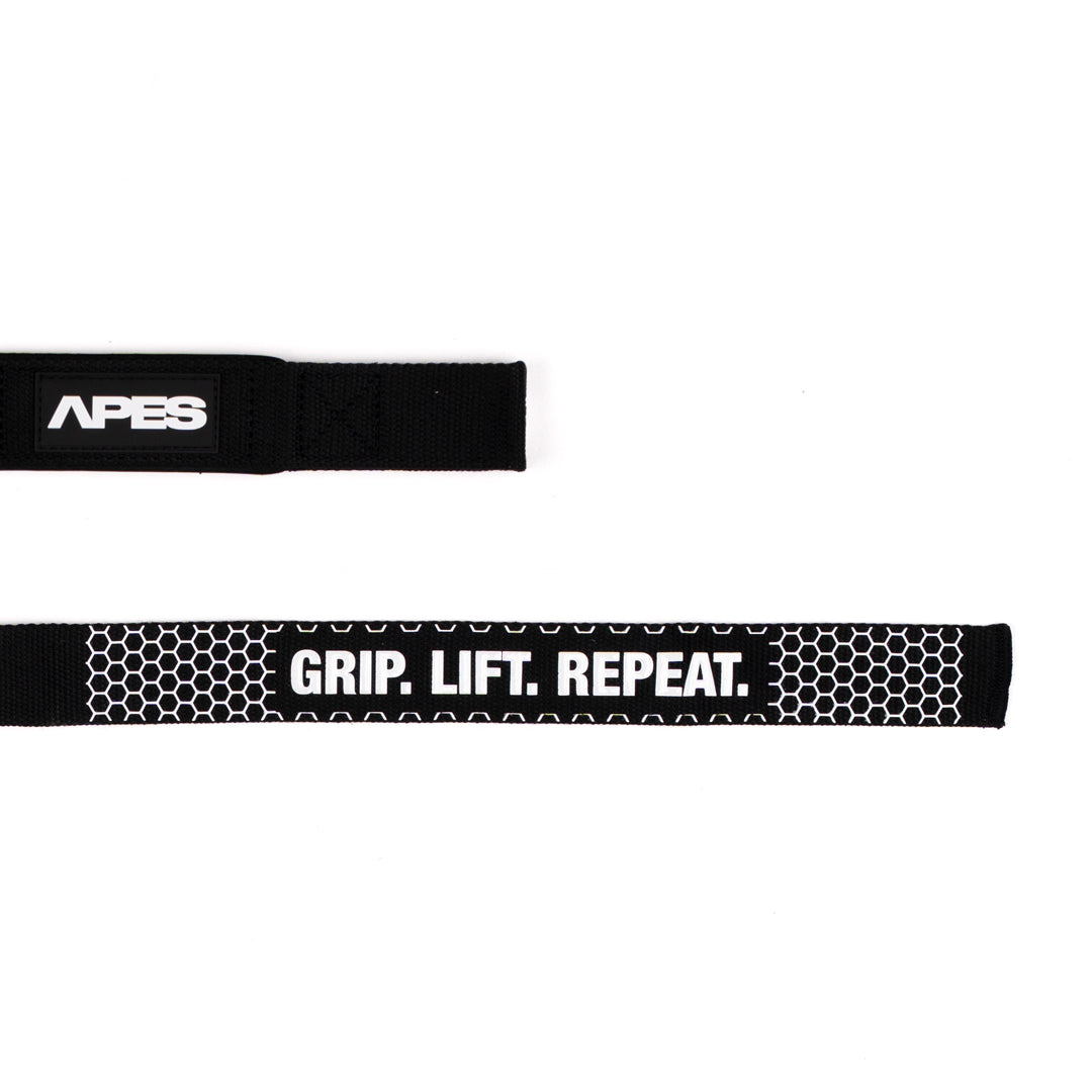 Apes Lifting Straps Hex Edition - Black/White – Apes Lab