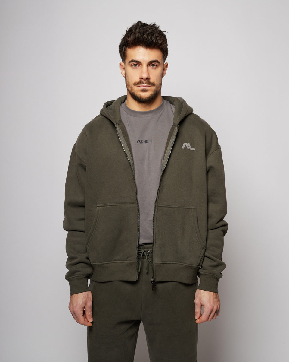 Apes Essentials - UNIT Boxy Double Zip Hoodie - Dark Grey – Apes Lab